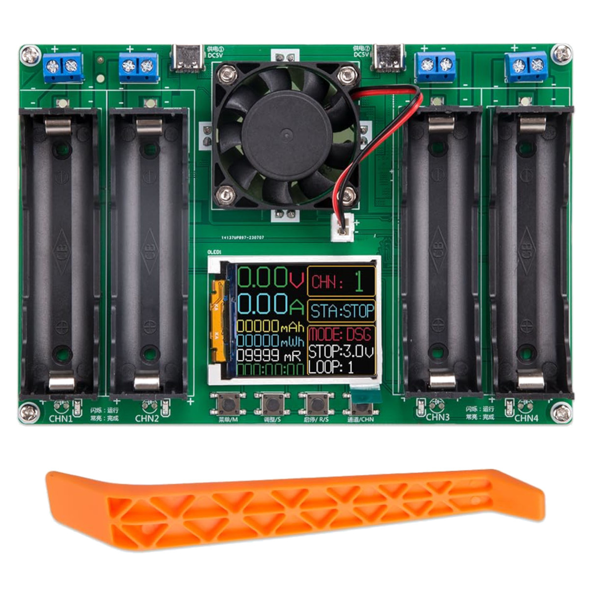 Probots 18650 Li-ion Battery Capacity Tester 1-Channel Automatic Charge ...