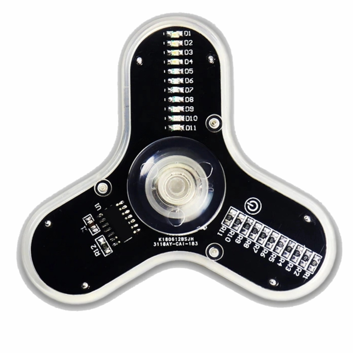 Probots RGB LED Fidget Spinner 2 Leaf Rotating Gyroscope DIY Kit Buy ...