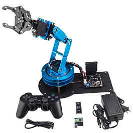 Probots 6-dof-programming-robotic-arm-with-ps2-handle-controller-Multiple- Controls-servo-motor ...