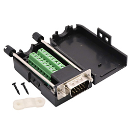 Probots VGA 15Pins 3 Row Male To Screw Terminal Block Adapter Breakout ...