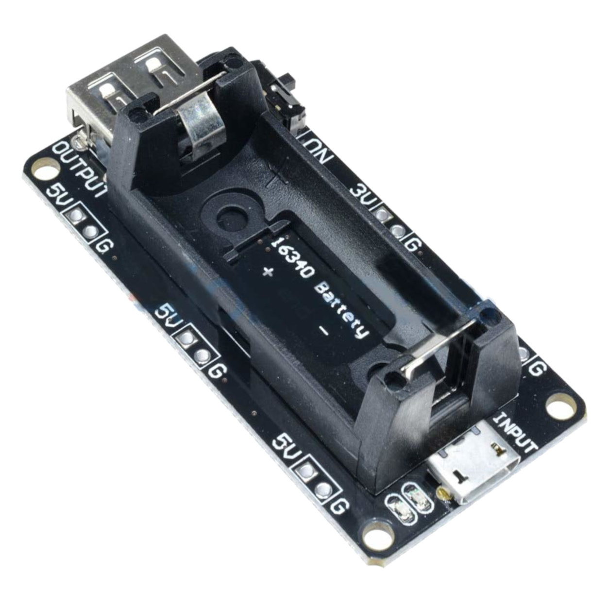 Probots 16340 Li-ion Lithium Battery Holder Shield Module Micro USB 3 ...