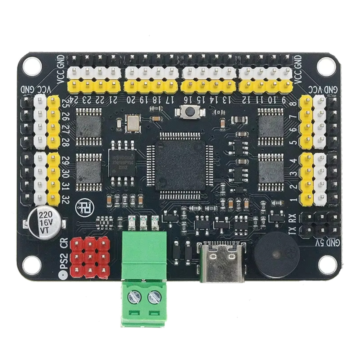 Probots 32 Channel Servo Controller Board PS-2 Control USB/UART Buy ...