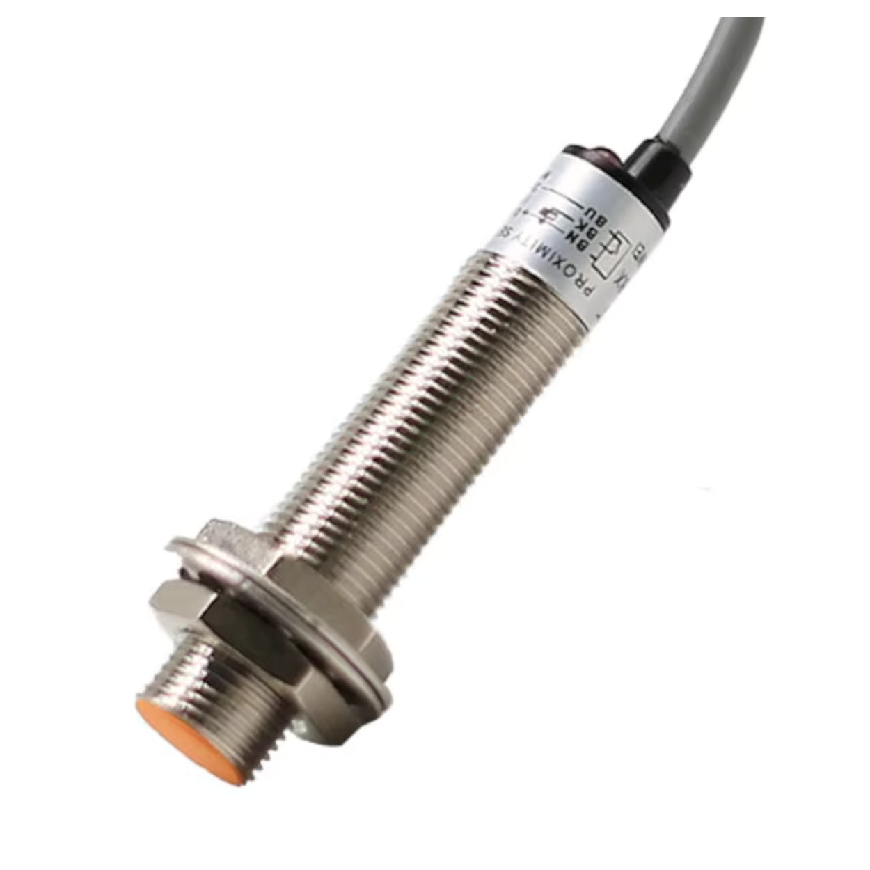 Probots LJ12A3-2 M12 Threaded 6-36VDC 2mm Inductive Proximity Switch Sensor NPN-NO Shielded ...