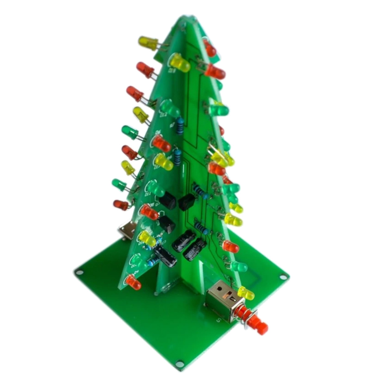 Probots DC 5V Colourful Christmas LED Tree with Acrylic Case Electronic ...