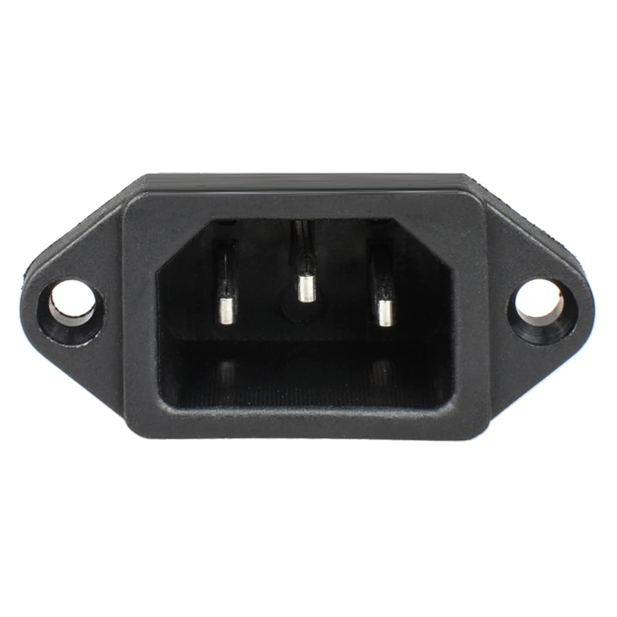 Probots IEC C14 3-Pin AC Power Socket Male Connector Panel Mount Screw ...