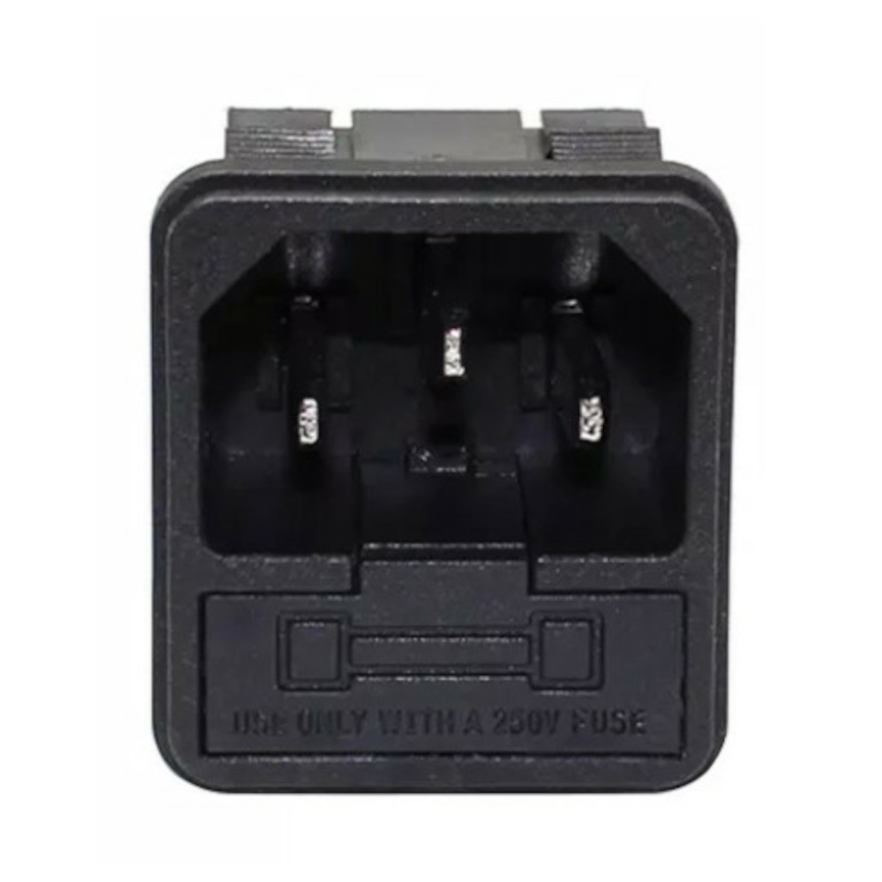Probots IEC C13 3-Pin AC Power Socket with Fuse Holder Male Connector ...