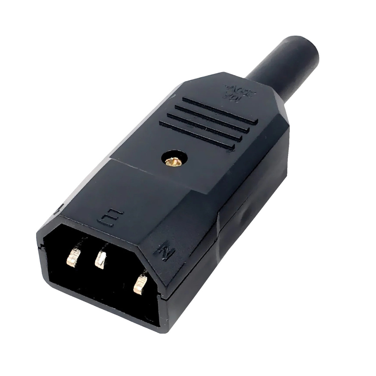 Probots IEC C14 3-Pin AC Power Socket Male Connector Cable Mount Buy ...
