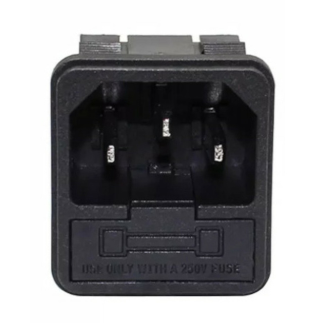 Probots IEC C14 3-Pin AC Power Socket with Fuse Holder & Switch Male ...