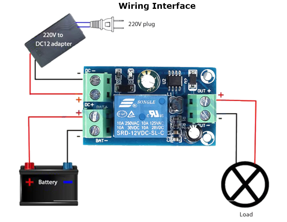 Probots 12-48V DC Power Failure Automatic Switching Relay Module ...