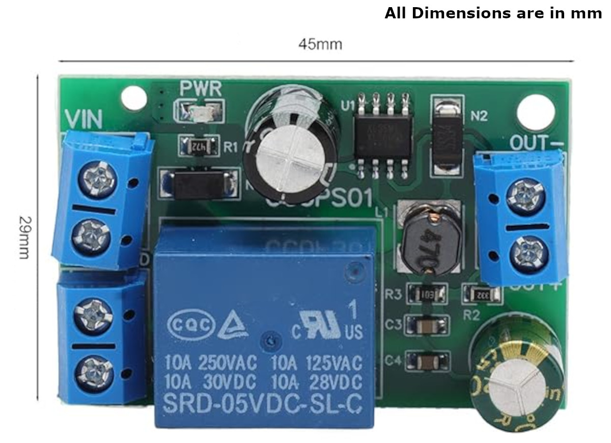 Probots 12-48V DC Power Failure Automatic Switching Relay Module ...