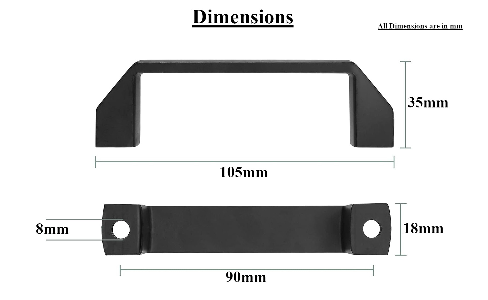 Probots 90mm Aluminum Profile Handle Buy Online India