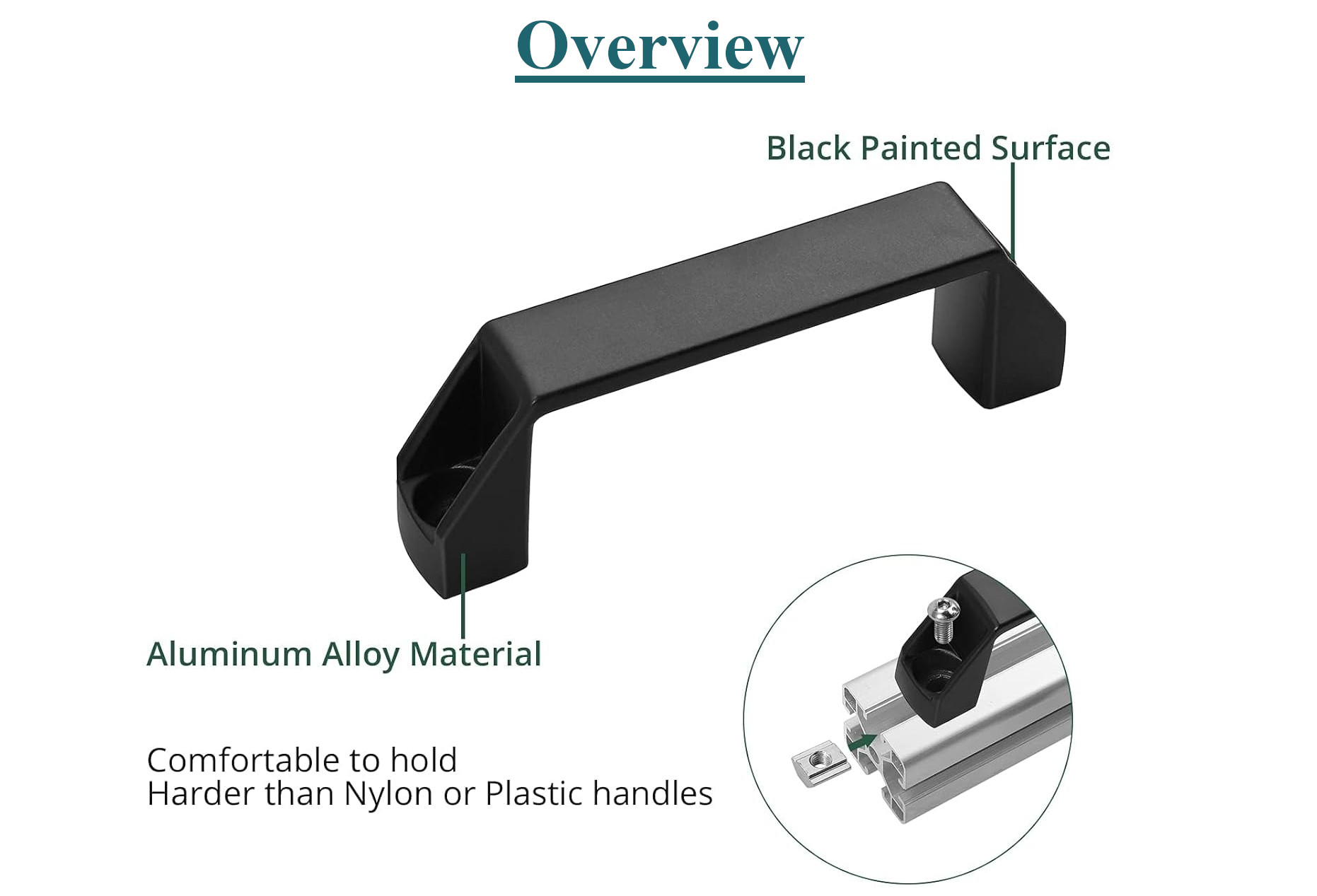 Probots 120mm Aluminum Handle for T-Slot Profile Buy Online India