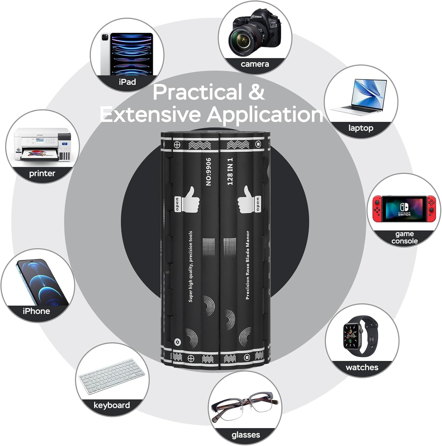 Probots 128 in 1 Cylindrical Screw Driver Precision Multi Tool Kit with ...