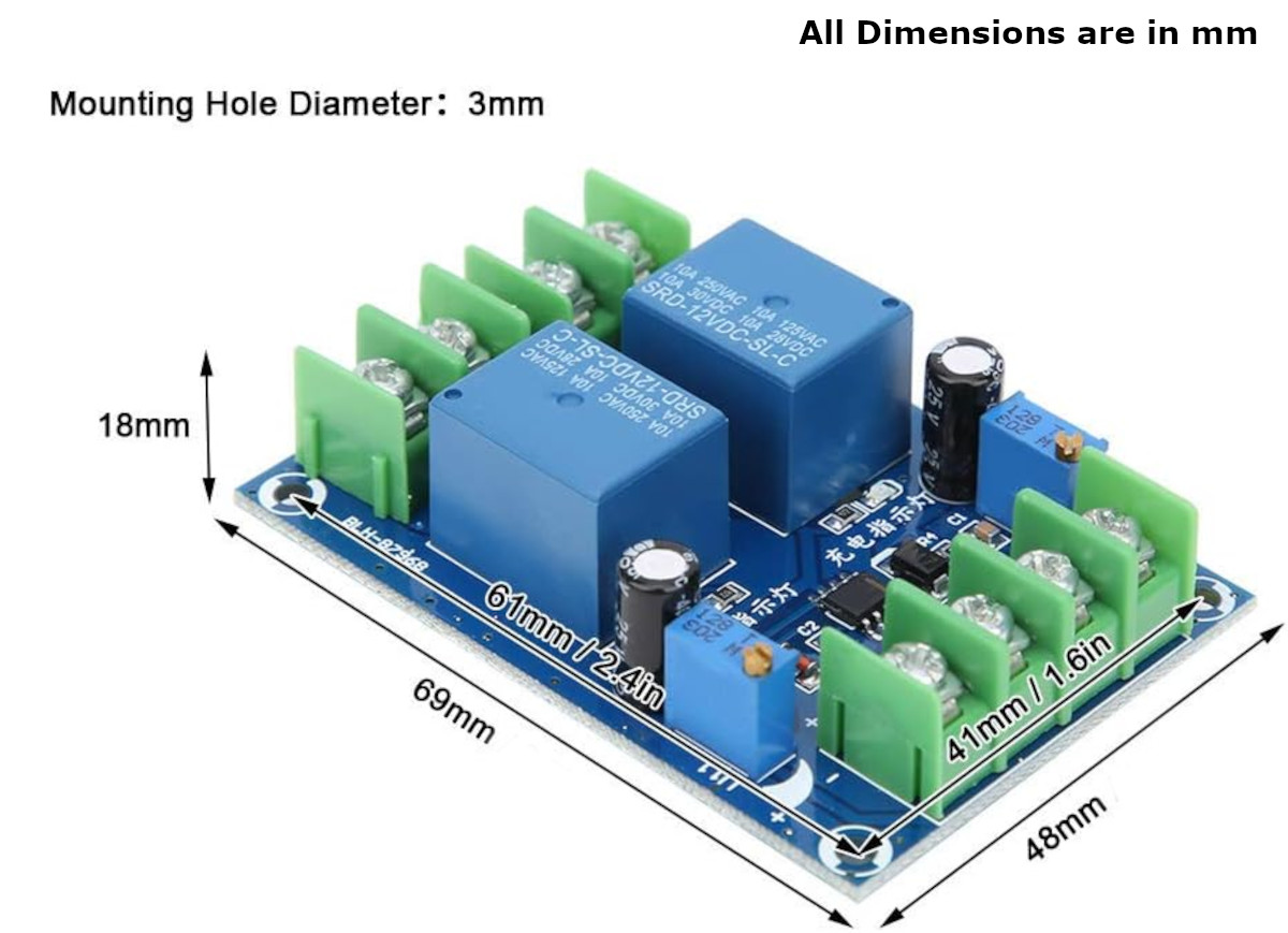 Probots 12V DC Power Failure Automatic Switching Relay Module With ...