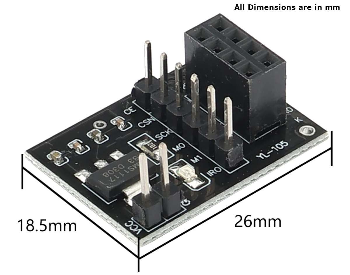 Probots 3.3V Adapter Board for NRF24L01 Wireless Module Buy Online India