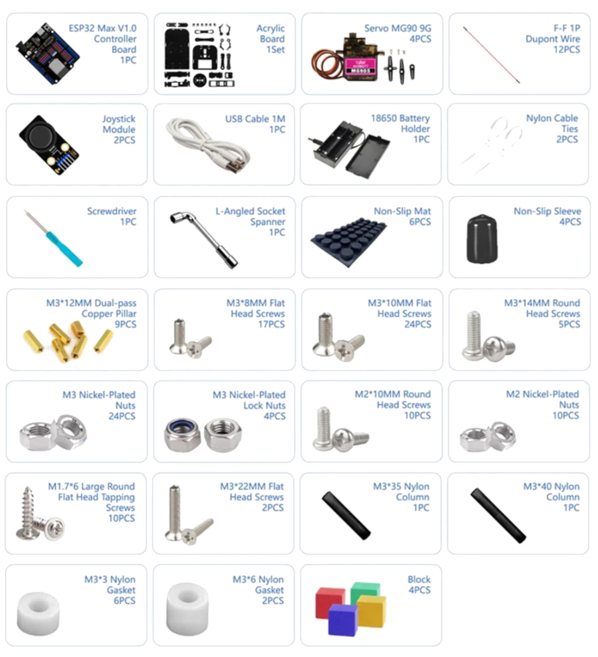 Probots ACEBOTT 4 DOF Smart Robot Mechanical Arm Programming With ESP32 Wifi Controller ...