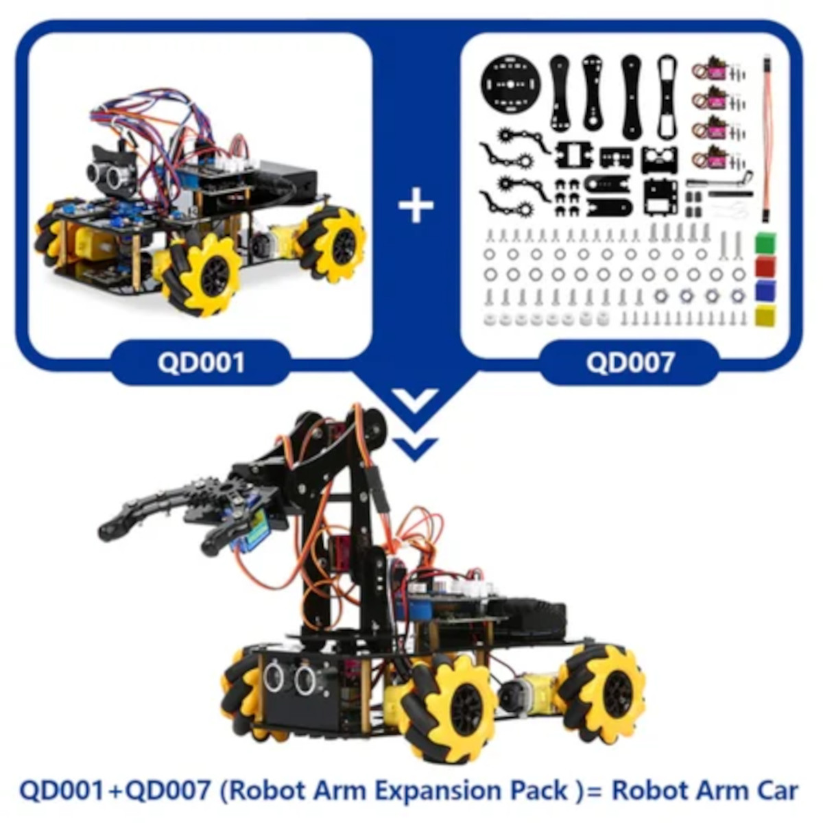 Probots ACEBOTT QD007 Robot Arm Pack Smart Car Expansion DIY Kit For ...