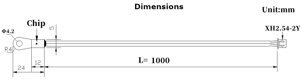 Probots B3950 10K NTC Thermistors Temperature Sensor Ear Fixed Head M4 ...