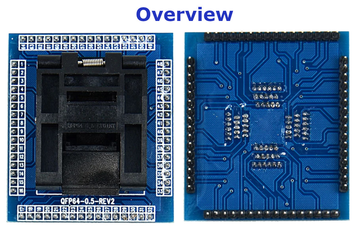 Probots LQFP TQFP QFP64 To DIP64 IC Programming Adapter Socket Buy ...