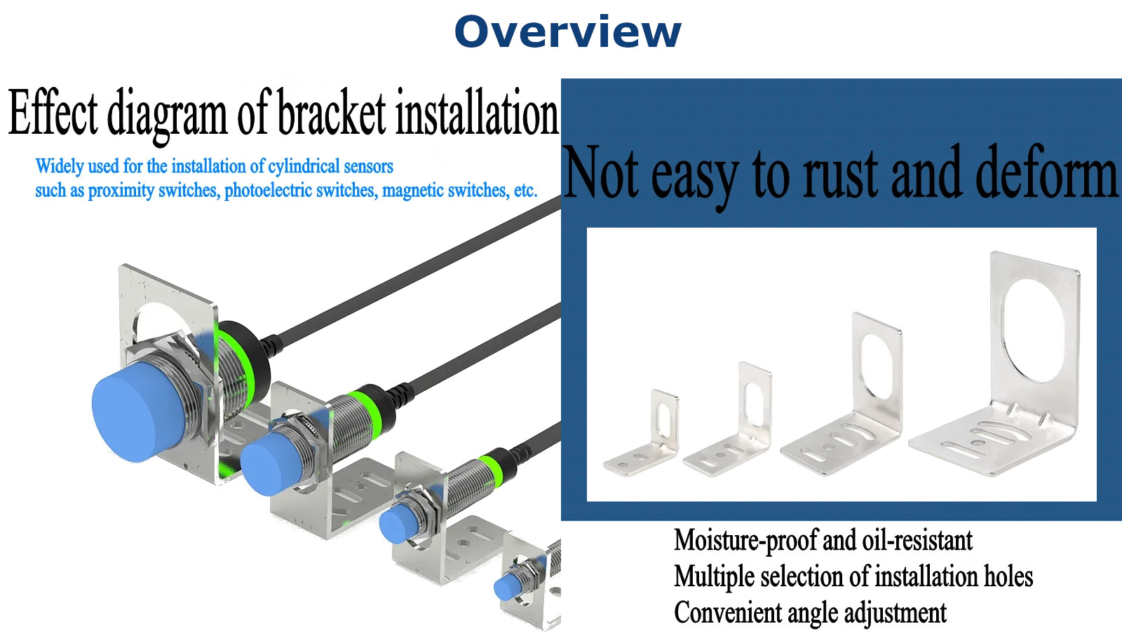 Probots M30 L-Type Proximity Switch Sensor Metal Bracket Holder ...