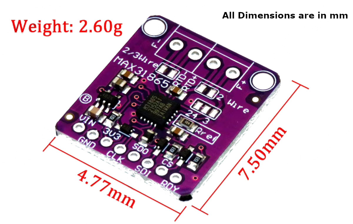 Probots MAX31865 PT100-PT1000 RTD Platinum Resistance Temperature ...