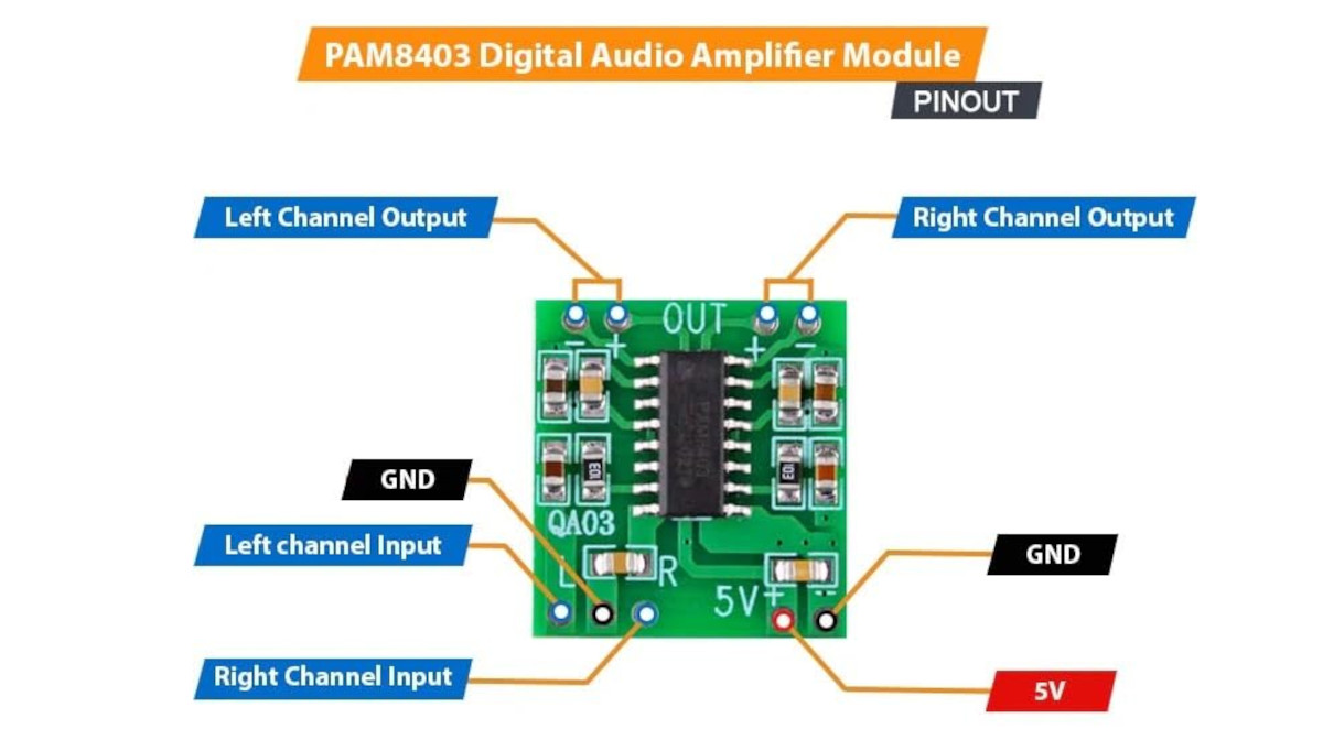 Probots PAM8403 5V Stereo Audio Amplifier Buy Online India
