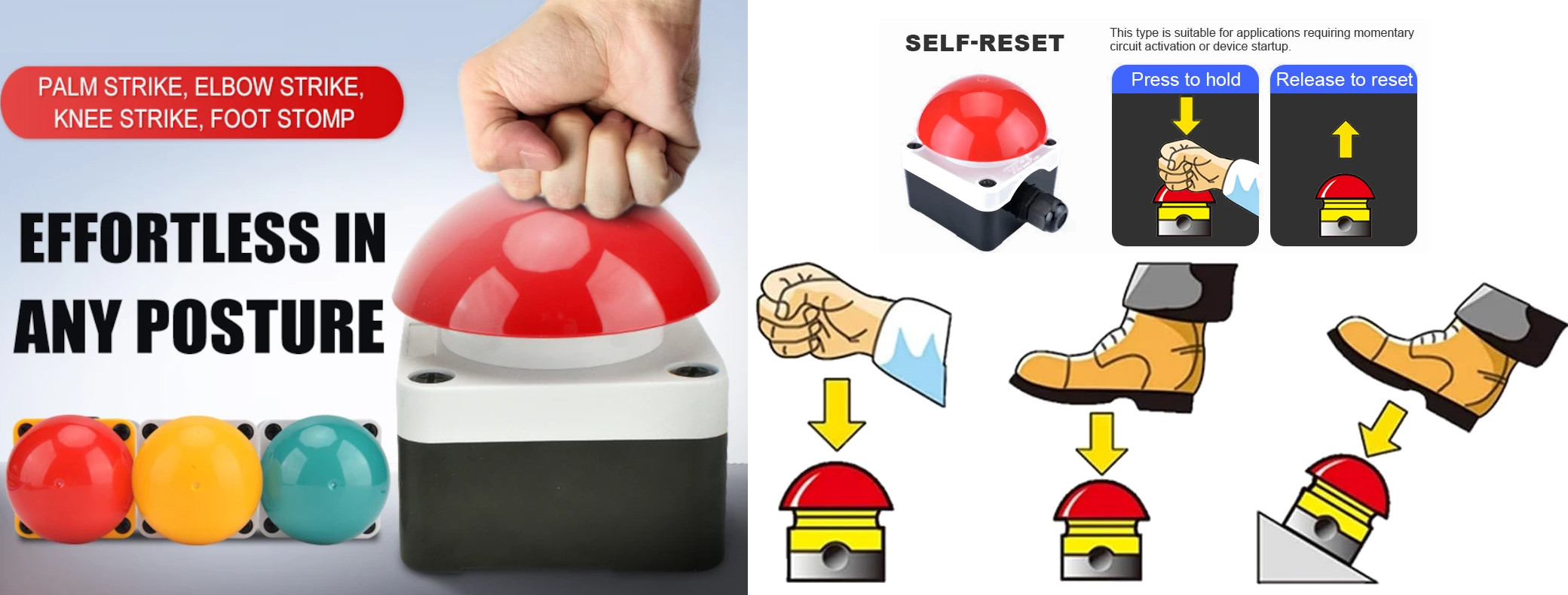 Probots ProMax Foot Palm Switch Momentary Emergency Stop Push Button ...