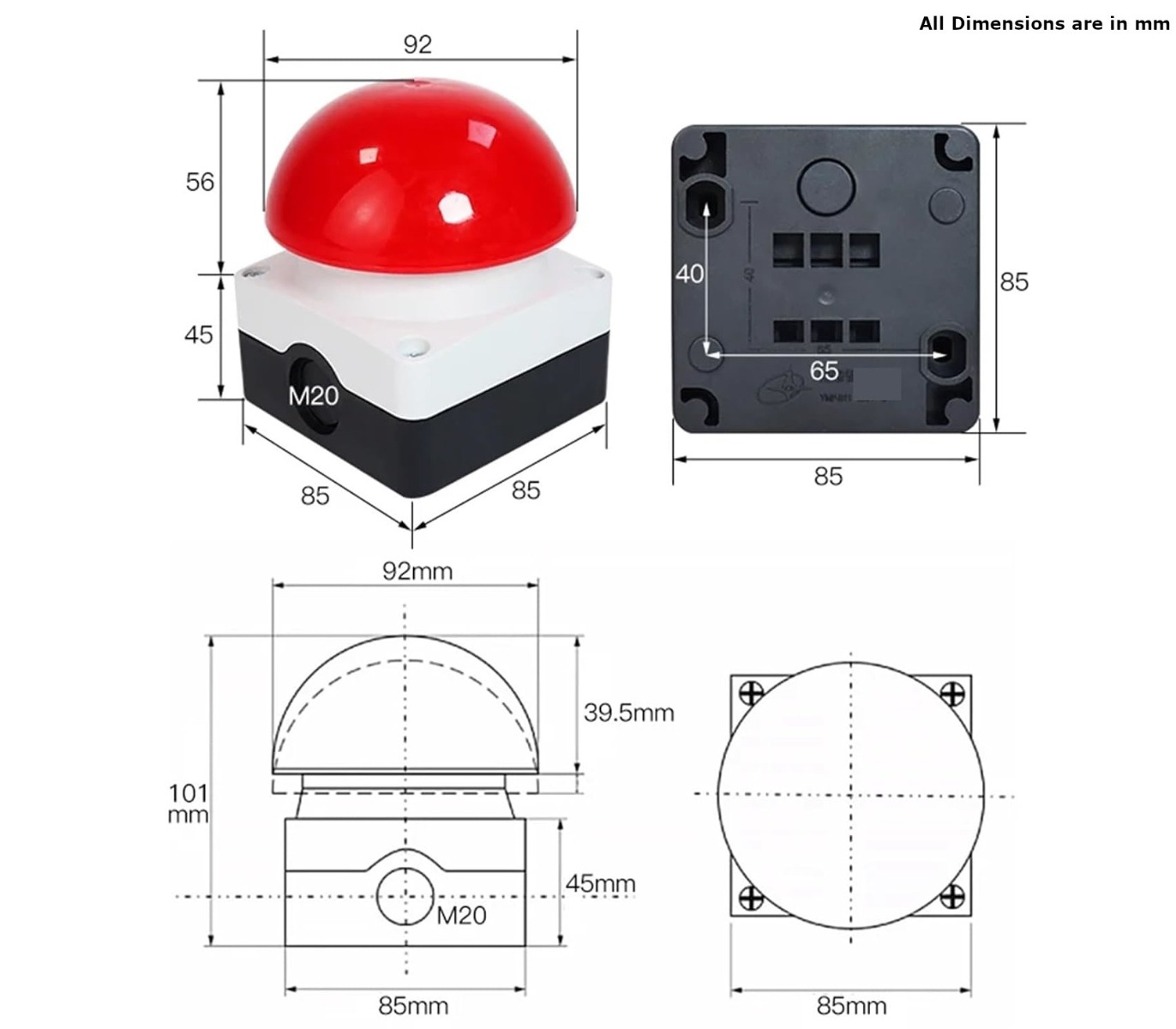 Probots ProMax Foot Palm Switch Momentary Emergency Stop Push Button ...
