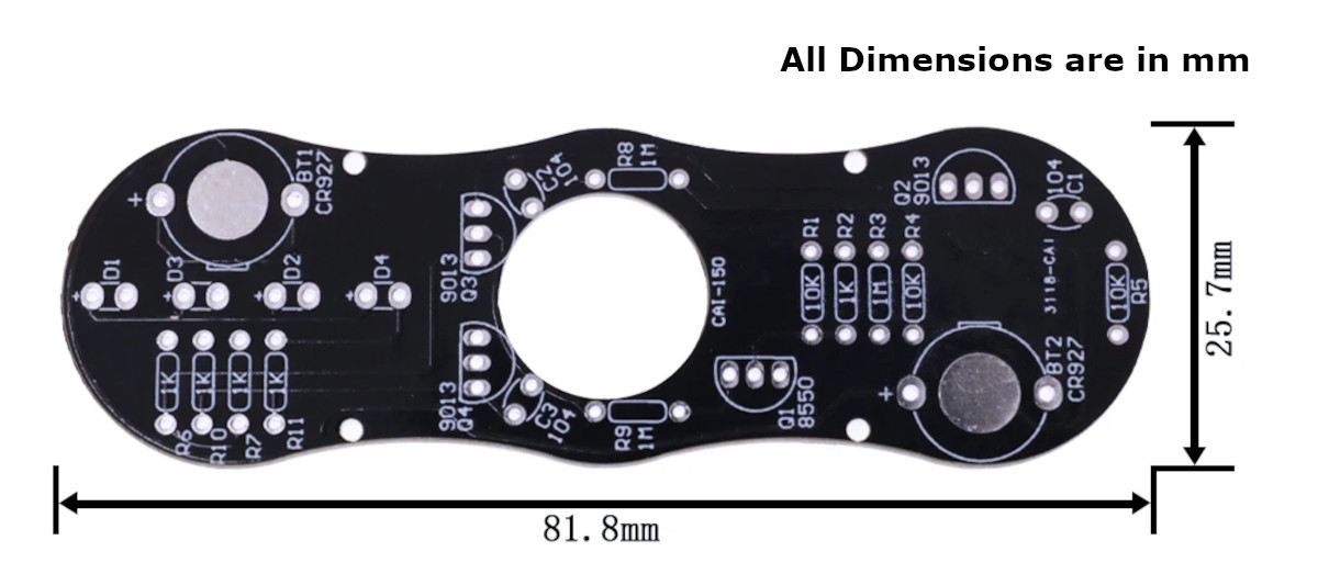 Probots RGB LED Fidget Spinner 2 Leaf Rotating Gyroscope DIY Kit Buy ...