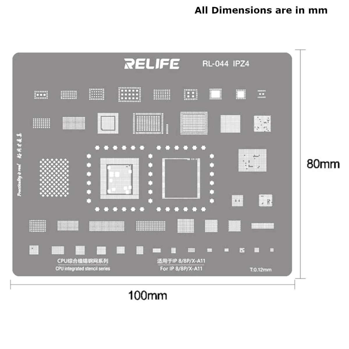 Probots Relife RL-044 IPZ4 Precision BGA Repair Stencils for Mobile I phone Buy Online Buy ...