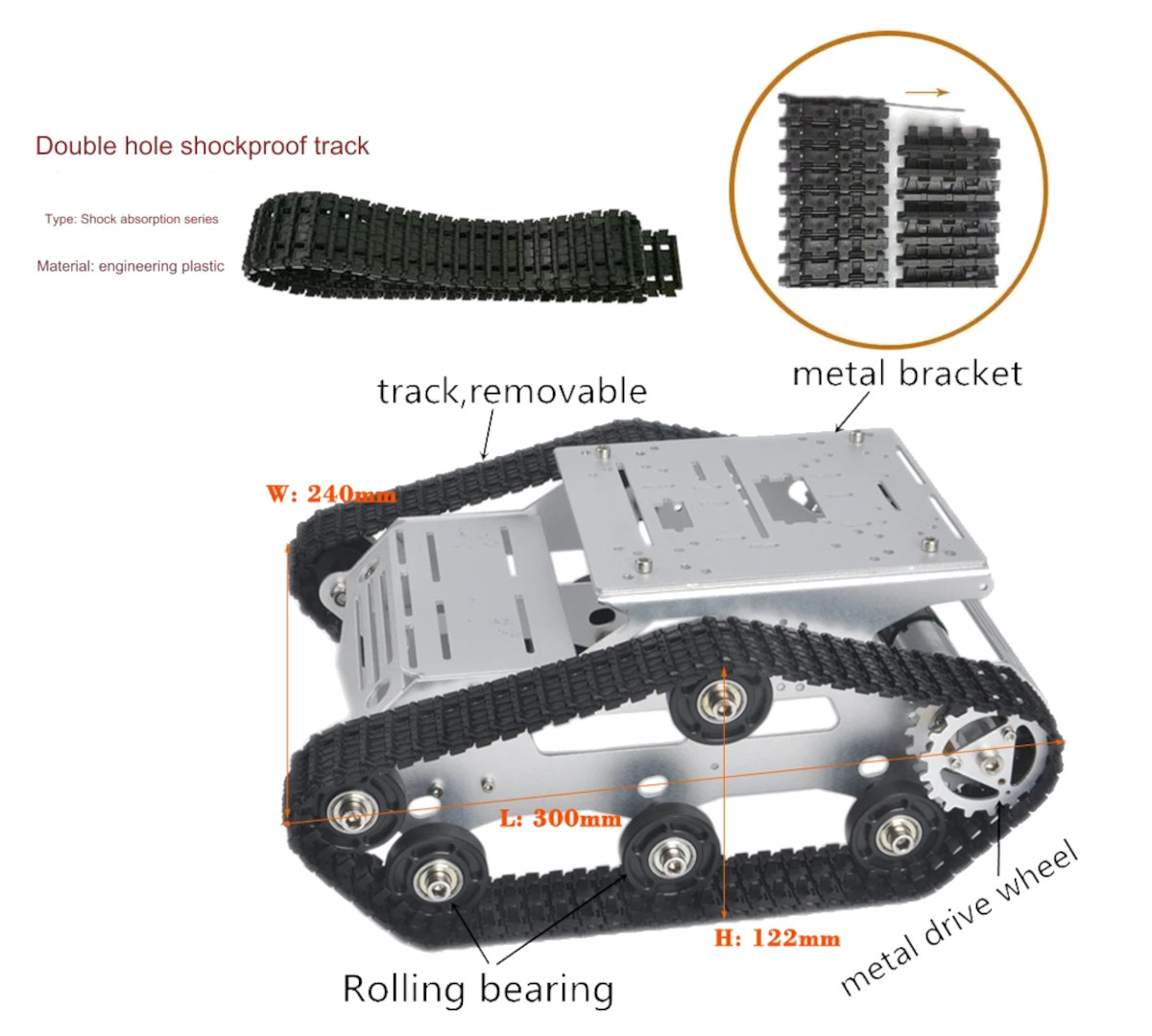 Probots Smart Wireless Tank Robot car with PTZ Camera Wifi Programmable ...