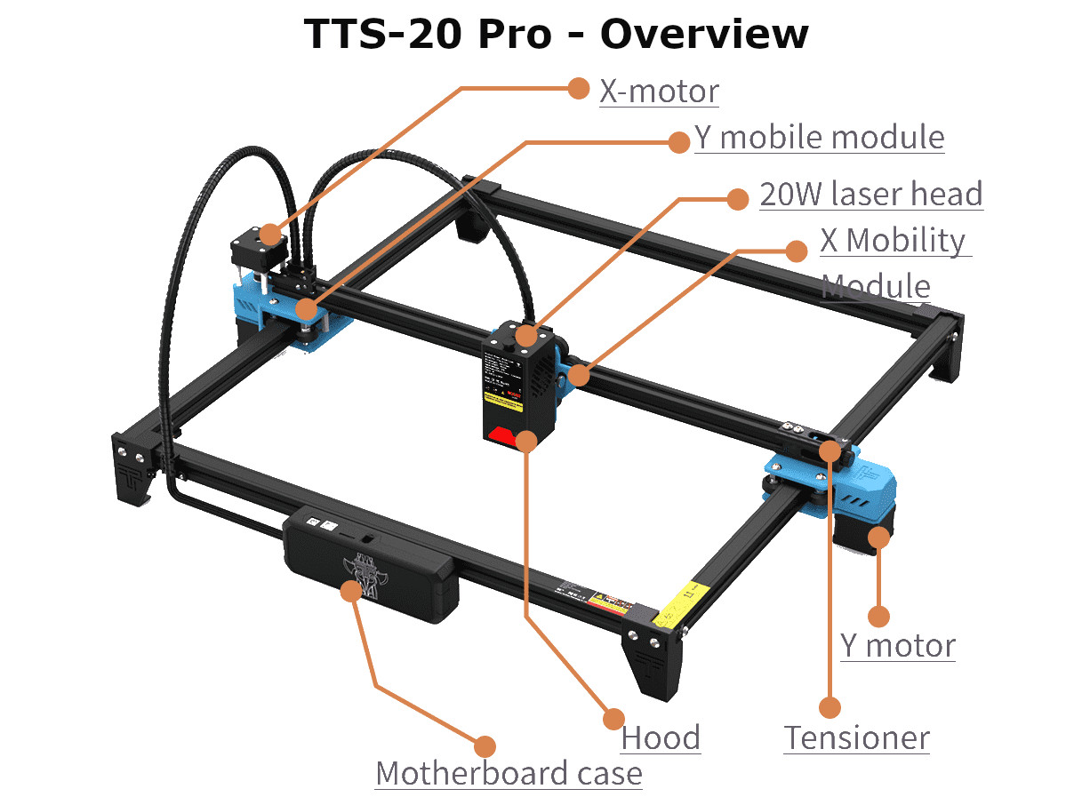 Probots Two Trees TTS-20 Pro 20W Laser CNC Engraving Machine DIY Kit Buy Online India