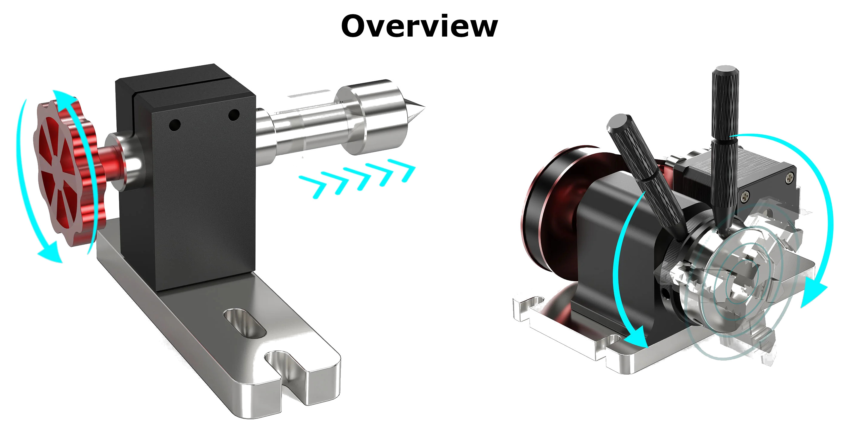 Probots Two Trees 4th Axis CNC Y-Axis Rotary Module Kit for TTC450/TTC ...