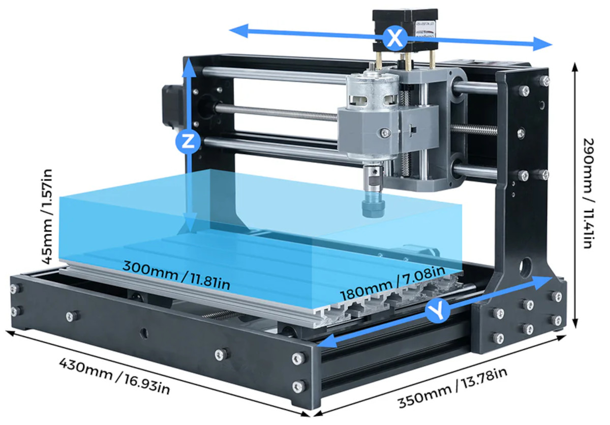 Probots Two Trees TTC3018S 3 Axis Desktop CNC Router Engraver DIY ...