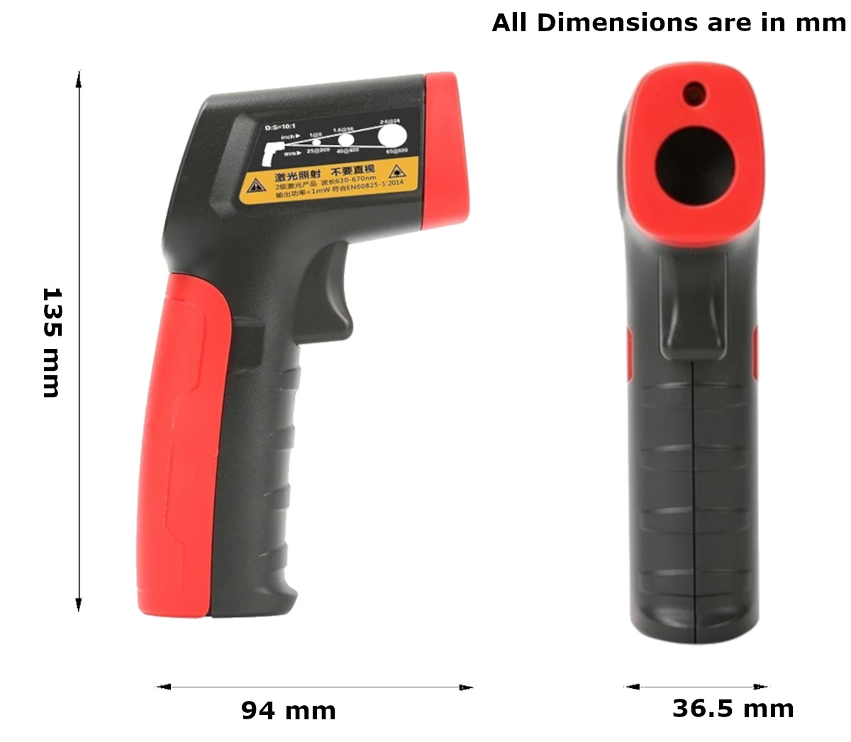 Probots UT300A+ Mini Infrared Thermometers -20 to 400℃ UNI-T Non ...