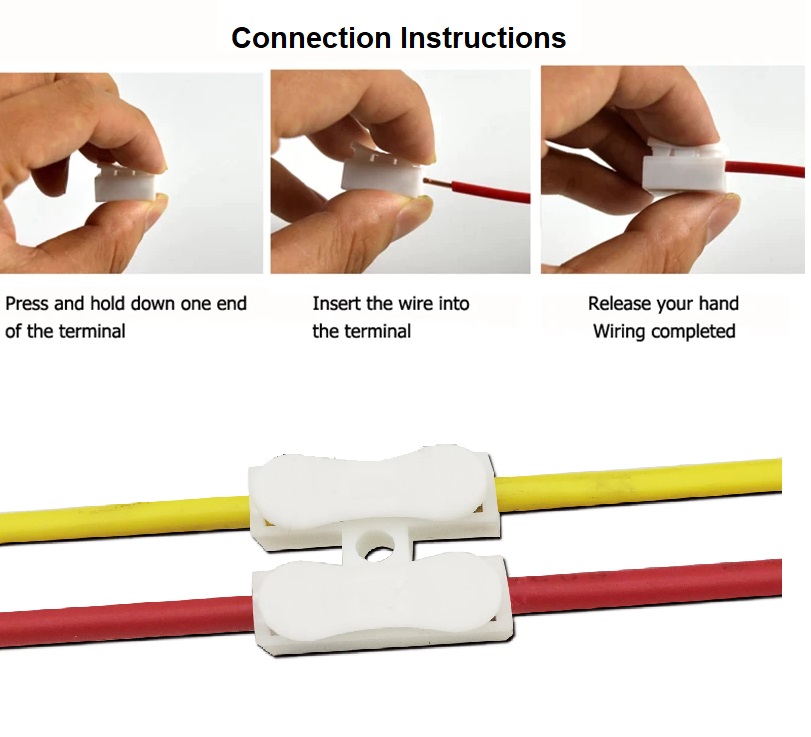 Probots 2Pole Electrical Screwless Crimp Terminal Block Quick Connector ...